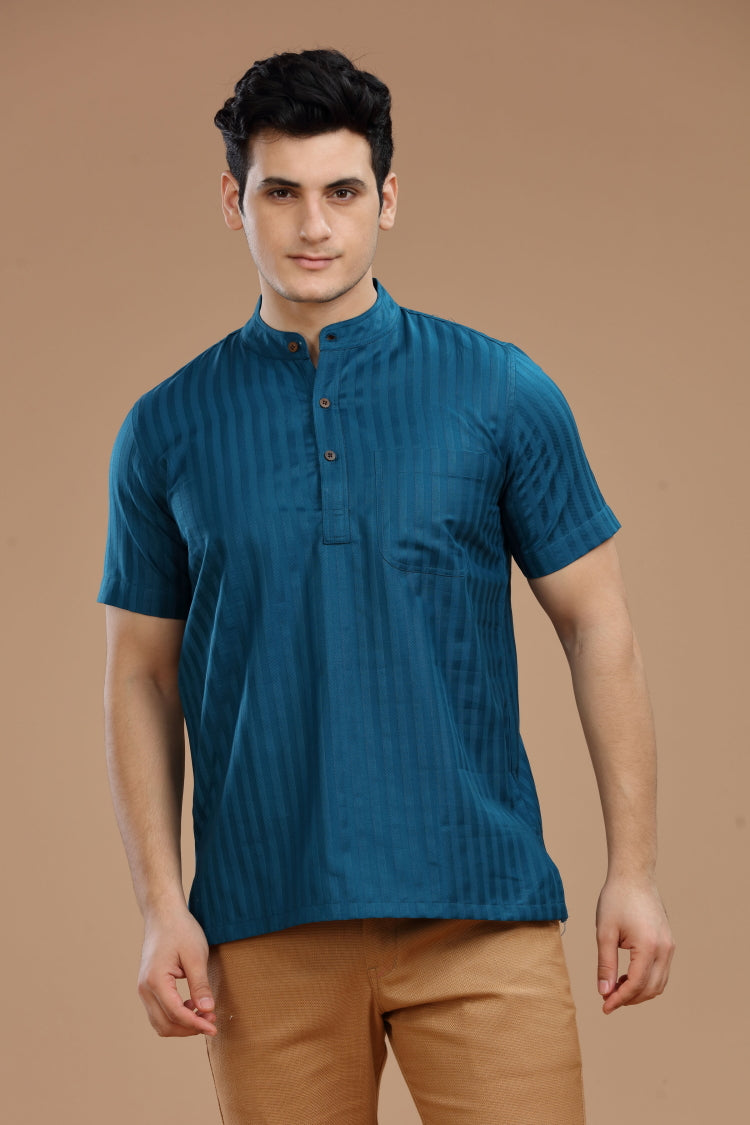 Exquisite Men's Cotton Short Kurta | half Sleeves,Plain COTTON SHORT ...